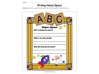 Writing about Space Worksheet by Teach Simple
