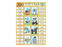 Zoo Animals Clip Cards - Spelling & Vocabulary by Teach Simple