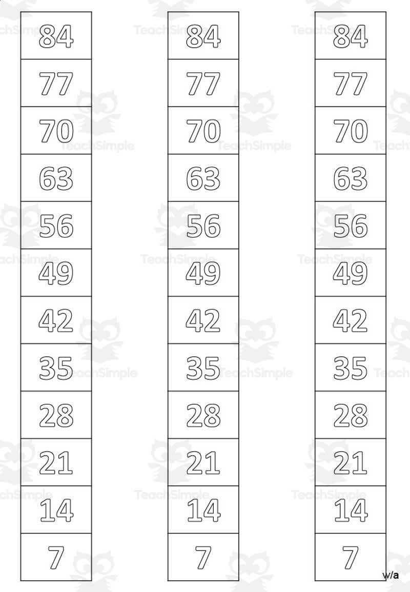 St Patricks Day 8 Times Table Matching Game - Printable by Teach Simple