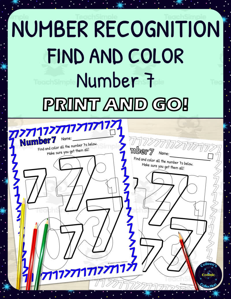 Printing Letters and Numbers Worksheet by Teach Simple