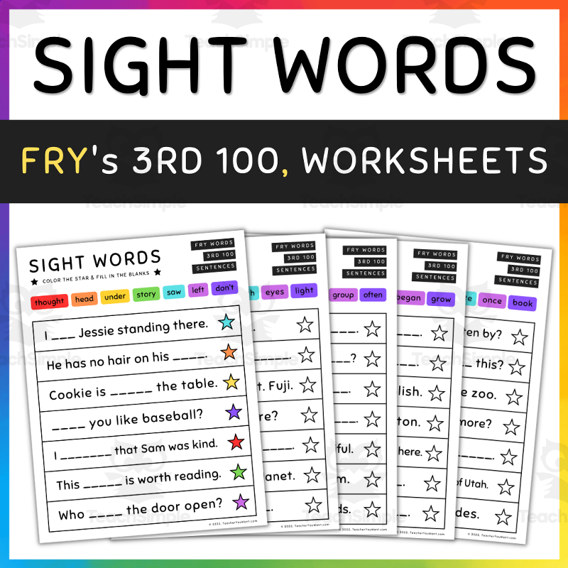 It's Fall! Kindergarten Math & Literacy Center: Sight Words by Teach Simple