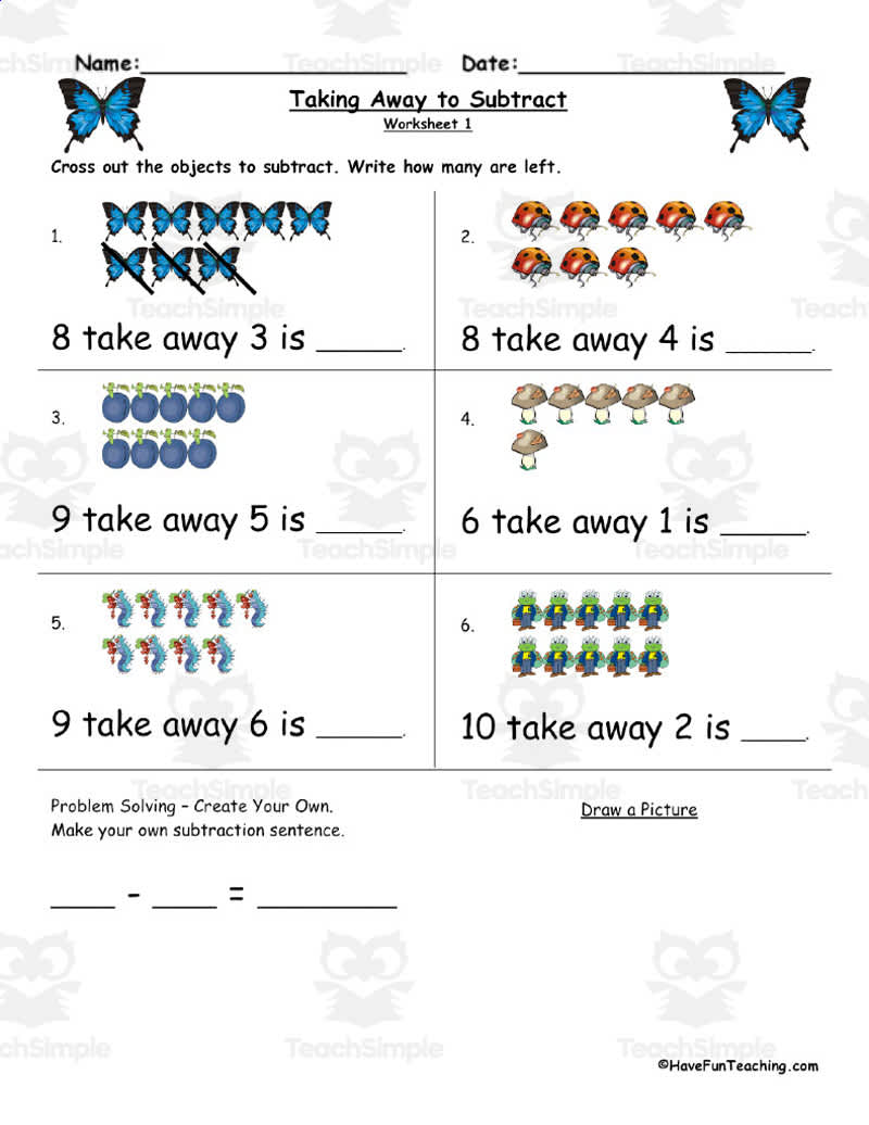 Numbers Worksheets 1-10 by Teach Simple