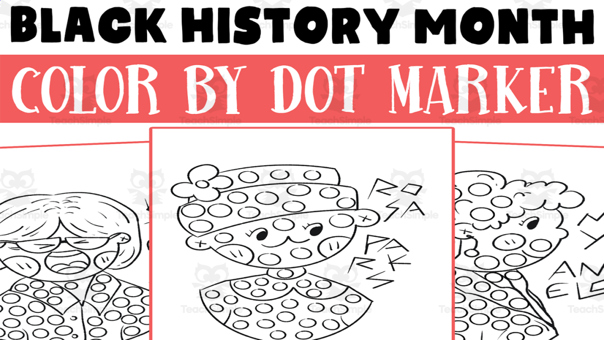 Black History Month Coloring Pages (Dot Marker PDF)
