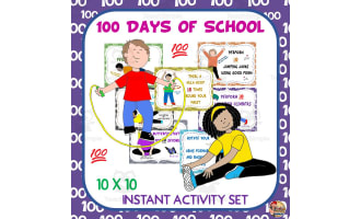 100 Day Movement Stations by Teach Simple