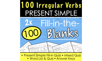FREE 100 Irregular Verbs - Fill-in Sentences for Practicing the Present ...