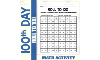 100th Day of School Worksheet: Adding to 100 by Teach Simple
