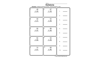 Matching Multiplication Products Worksheet by Teach Simple