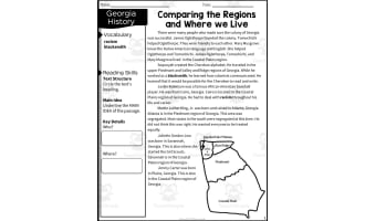 2nd Grade Reading Packet: Georgia's Geographic Regions by Teach Simple