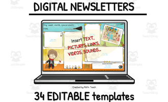 40 DIGITAL classroom NEWSLETTERS for wizards - White background by ...