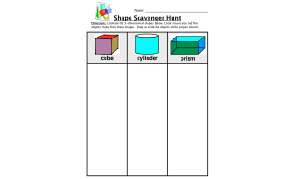 Shape Scavenger Hunt Worksheet by Teach Simple