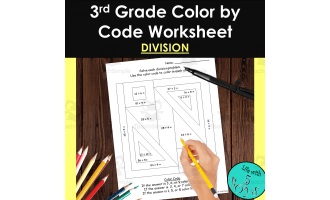 3rd Grade Color by Code Math Worksheet - Multiplication 1 by Teach Simple