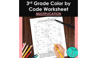 3rd Grade Color by Code Math Worksheet - Polygons by Teach Simple
