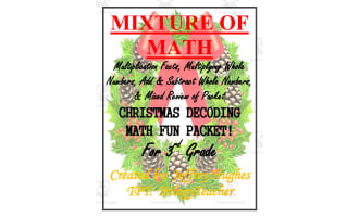 5th + 6th Grade Mixture of Math Thanksgiving Packet by Teach Simple