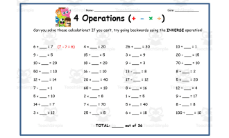 5th Grade Four Operations Worksheet by Teach Simple