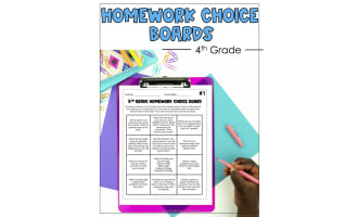 4th Grade Math Growthwork Homework Packet by Teach Simple