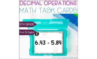5th Grade Order of Operations Math Task Cards by Teach Simple