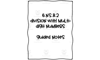 6th Grade Dividing Fractions Student Guided Notes by Teach Simple