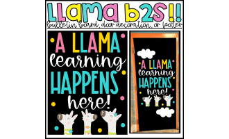 Give Prob-LLamas to Drama Llama Class Bulletin Board Kit, Door ...