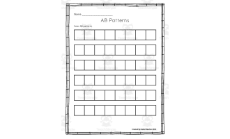 Spring Patterns AB ABB Printable by Teach Simple
