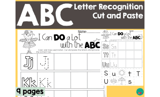 ABC Letter Recognition Cut and Paste by Teach Simple
