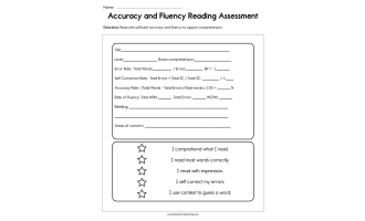 Reading Fluency and Accuracy Worksheet by Teach Simple