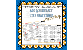 Math Flash Cards | Add and Subtract Fractions w/ Like & Unlike ...