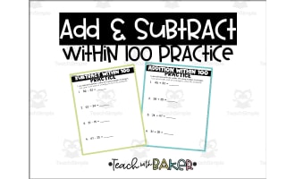 Addition and Subtraction with Dienes within 100 by Teach Simple