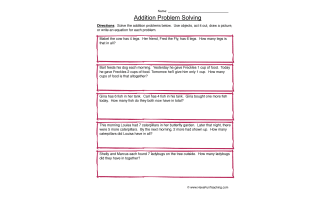 Money Problem Solving Worksheet by Teach Simple