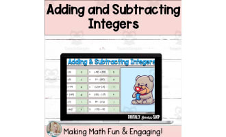 Compare and Order Integers Self-Checking Digital Activity by Teach Simple