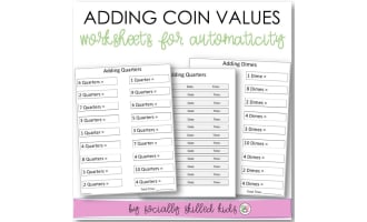 Coin Values Worksheet by Teach Simple
