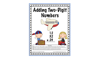 Adding Two Digit Numbers Multiple Addends Worksheet by Teach Simple