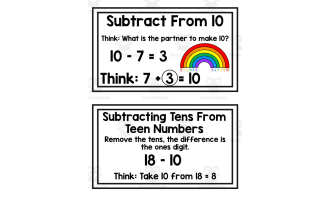 Subtraction Strategy Worksheets by Teach Simple