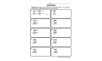 Add/Subtract Decimals Worksheet by Teach Simple