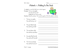 Adverb Cooking Dinner Story Worksheet by Teach Simple