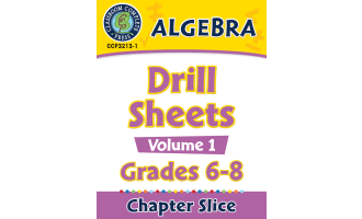 Algebra - Drill Sheets Vol. 3 Gr. 6-8 by Teach Simple