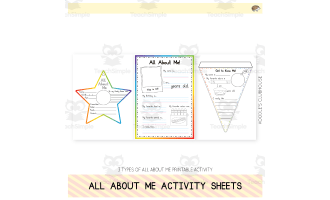 All About Me Banner with Alphabet by Teach Simple