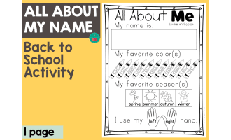 All About Me Worksheet by Teach Simple