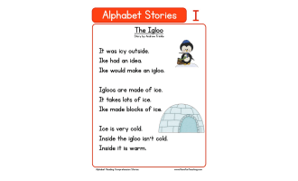 Letter I The Igloo Reading Comprehension Digital Worksheet by Teach Simple