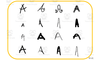 Alphabet Visual Cards - Letter F Mat by Teach Simple