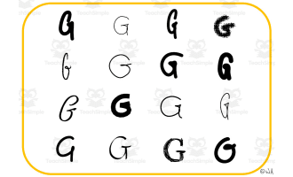 Alphabet Visual Cards - Letter A Mat by Teach Simple