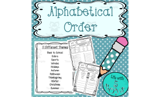 Valentine's Day ABC Order Worksheet by Teach Simple