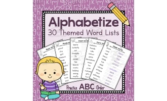 ABC Order Themed Word Lists by Teach Simple