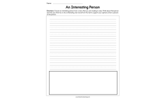 Person Place or Thing Worksheet by Teach Simple
