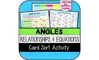 Angle Relationships & Equations SCAVENGER HUNT by Teach Simple