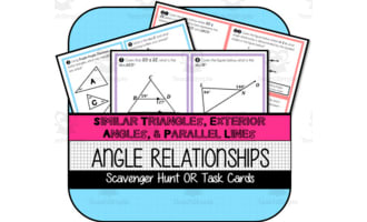 Angle Relationships in Parallel Lines NOTES, PRACTICE, QUIZ by Teach Simple
