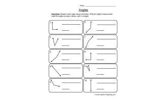 Finding Angles Worksheet by Teach Simple