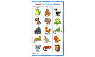Animal Fun Booklet | Beginning Sounds Match-Up by Teach Simple