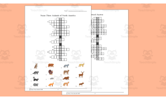 Jungle Animals Crossword Puzzle by Teach Simple