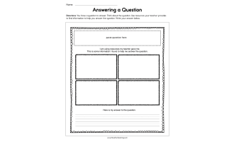Use Resources to Answer a Question Worksheet by Teach Simple