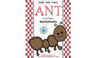Trace, Write, Cut and Paste Worksheets by Teach Simple